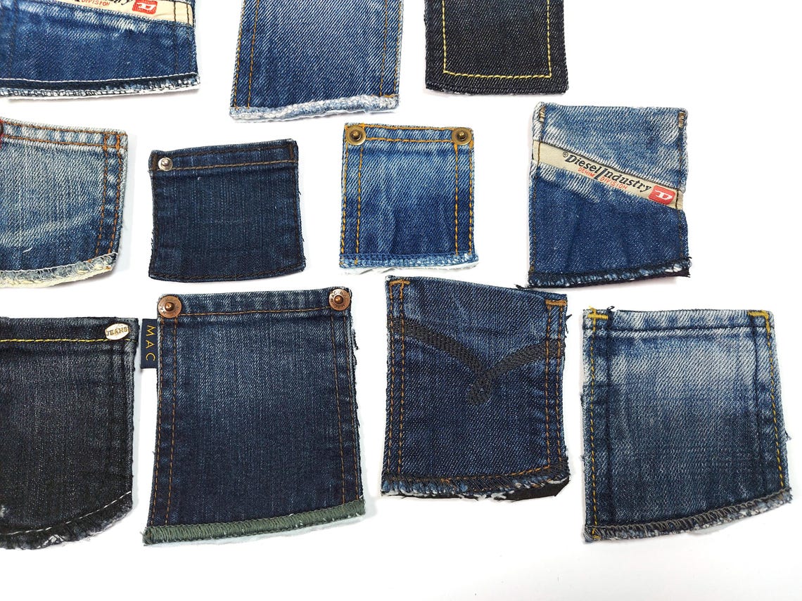 27 Upcycled Denim Coin Pockets: DIY Craft Supplies - Etsy