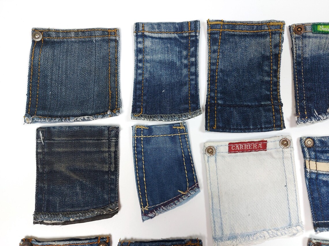 27 Upcycled Denim Coin Pockets: DIY Craft Supplies - Etsy