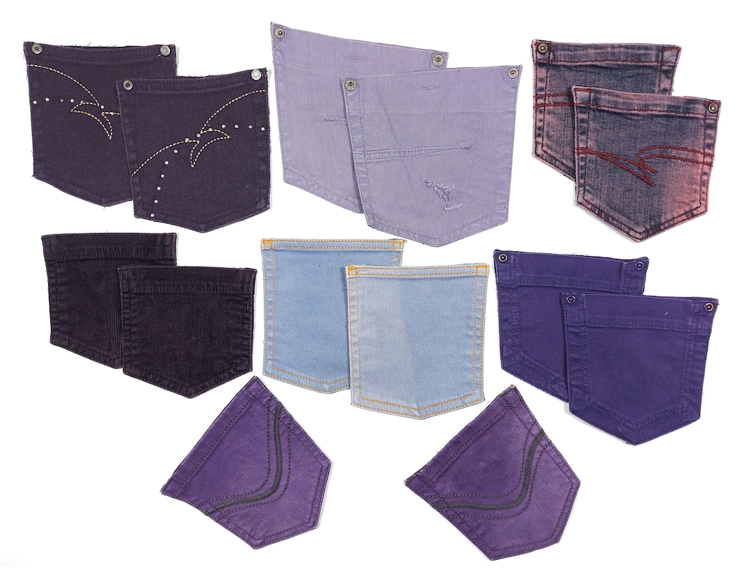 14 Jeans Back Pockets With Base, Adult Jeans Pockets Set, DIY Advent ...
