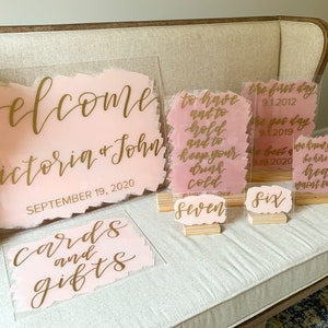 Custom Painted Acrylic Sign With Wood Stand Clear Plexiglass - Etsy