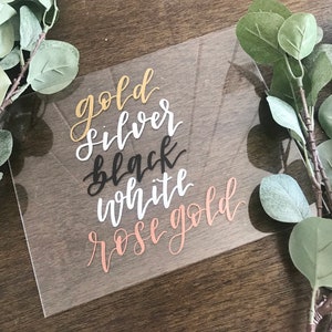 Custom Painted Acrylic Sign With Wood Stand Clear Plexiglass - Etsy