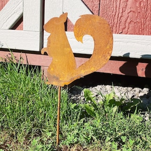 Metal Squirrel Garden Stake Squirrel Garden Art Squirrel Yard Decor ...
