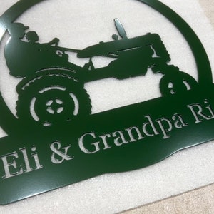 Metal Tractor Sign - Personalized Tractor Sign - Tractor Monogram ...