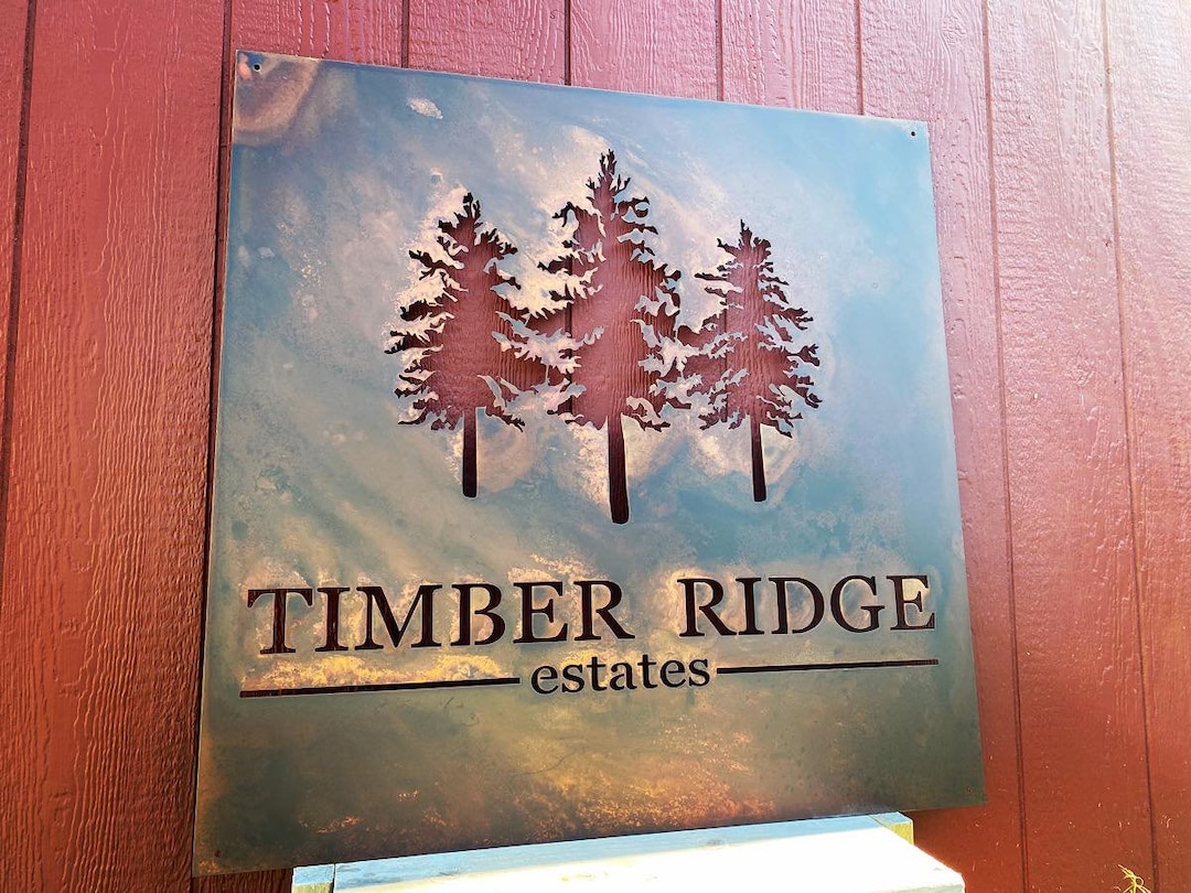 Rust Patina Metal Business Sign - Rust Business Sign - Corten Steel ...