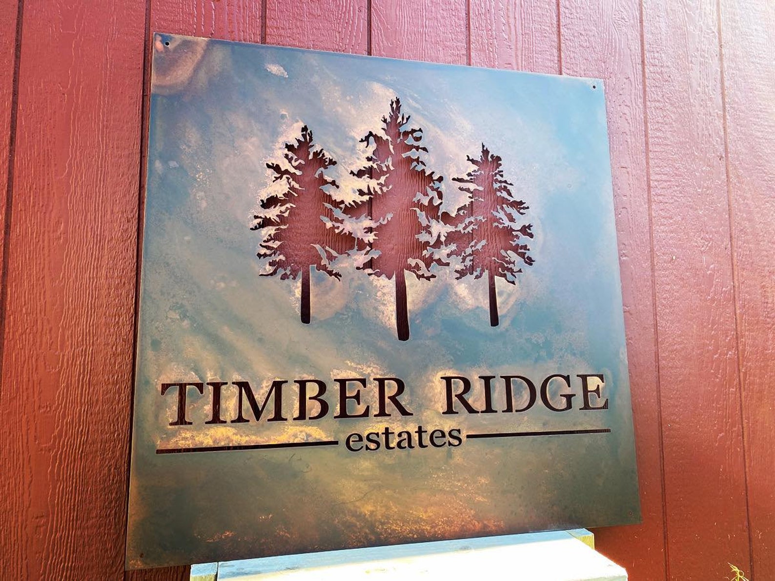 Rust Patina Metal Business Sign - Rust Business Sign - Corten Steel ...