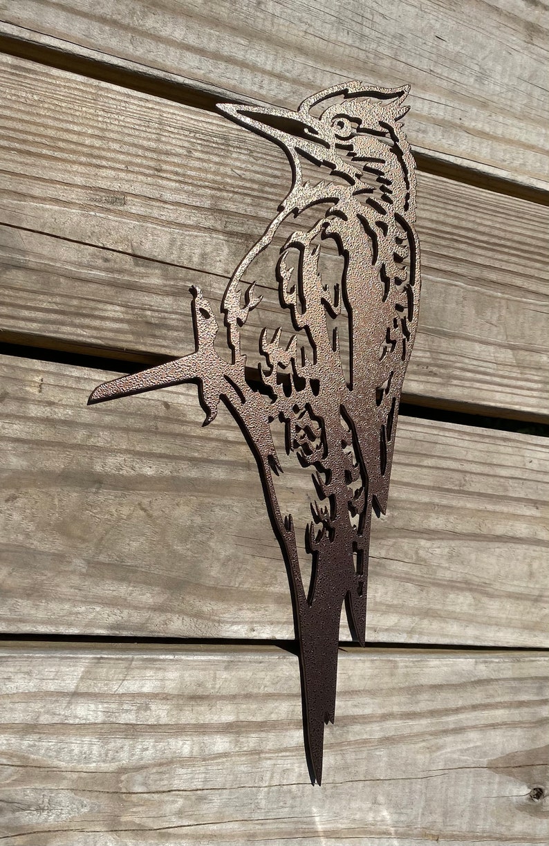 Woodpecker Tree Stake Metal Woodpecker Tree Hammer Stake - Etsy