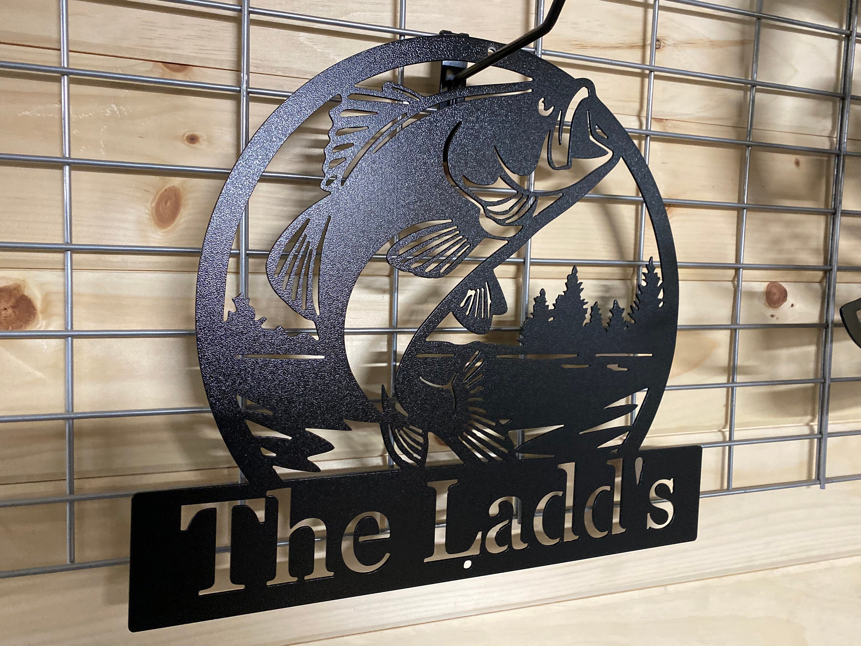 Personalized Lake Life Sign - Metal Custom Lake Life Fishing Sign ...