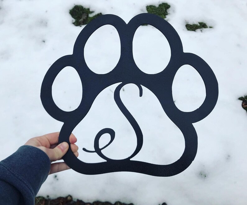 Personalized Metal Paw Print - Paw Print Monogram - Personalized Pet ...