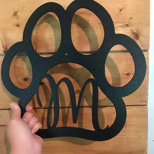 Personalized Metal Paw Print - Paw Print Monogram - Personalized Pet ...