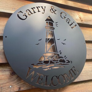 Personalized Lighthouse Sign Metal Lighthouse Sign - Etsy