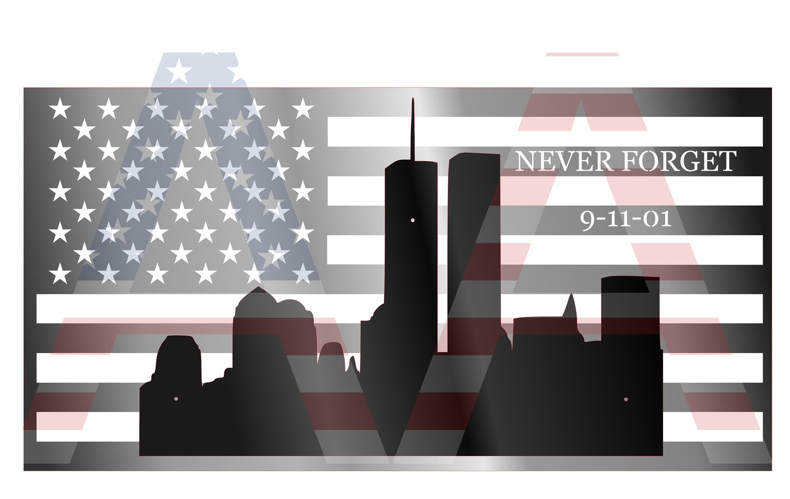 9/11 Never Forget Svg File - SVG DXF - Tribute Flags - Plasma Cut Files ...