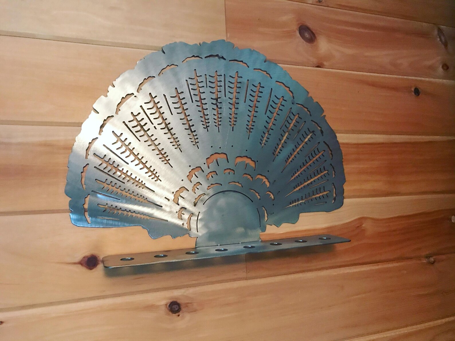 Metal Turkey Fan Trophy Display - Custom Turkey Display - Turkey Beard ...