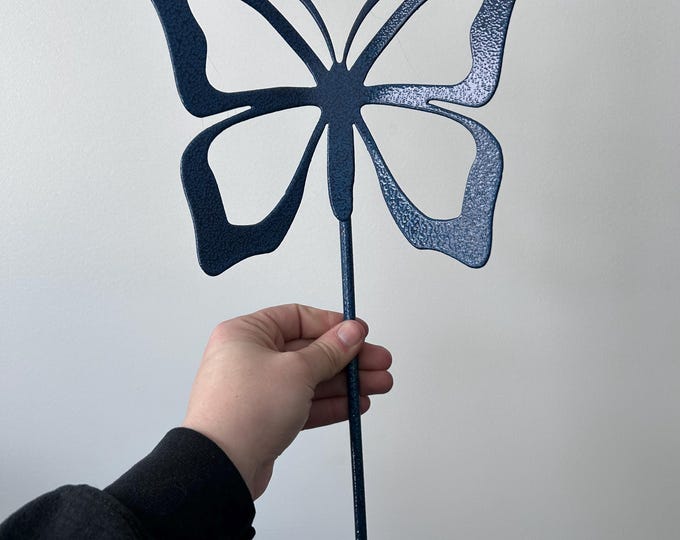 Metal Butterfly Stake - Metal Garden Stake -butterfly Garden ...