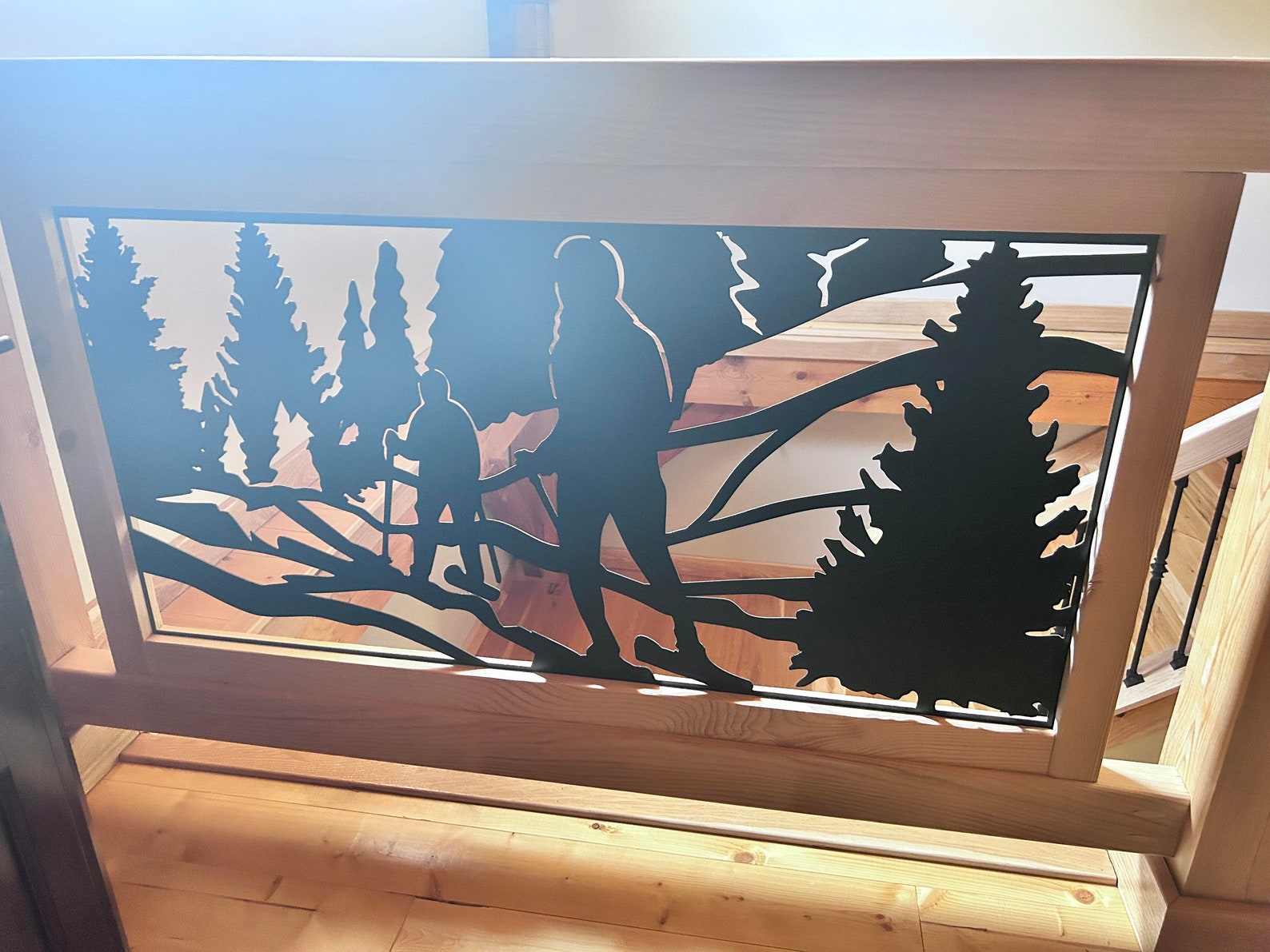 Ski Themed Metal Panel Inserts - Skiing Steel Panel Inserts - Metal ...