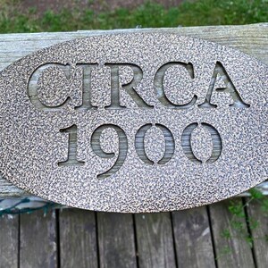 Metal Circa Sign - Personalized Circa Sign - Historic House Plaque ...