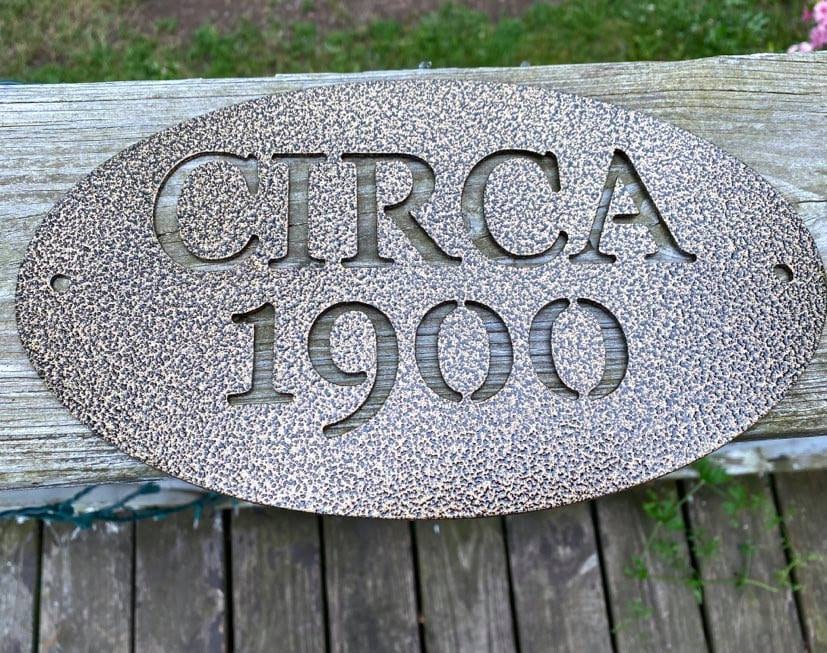 Metal Circa Sign Personalized Circa Sign Historic House | Etsy