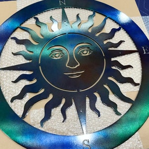 Personalized Metal Sun Compass - Custom Coordinates Sign - Nautical ...