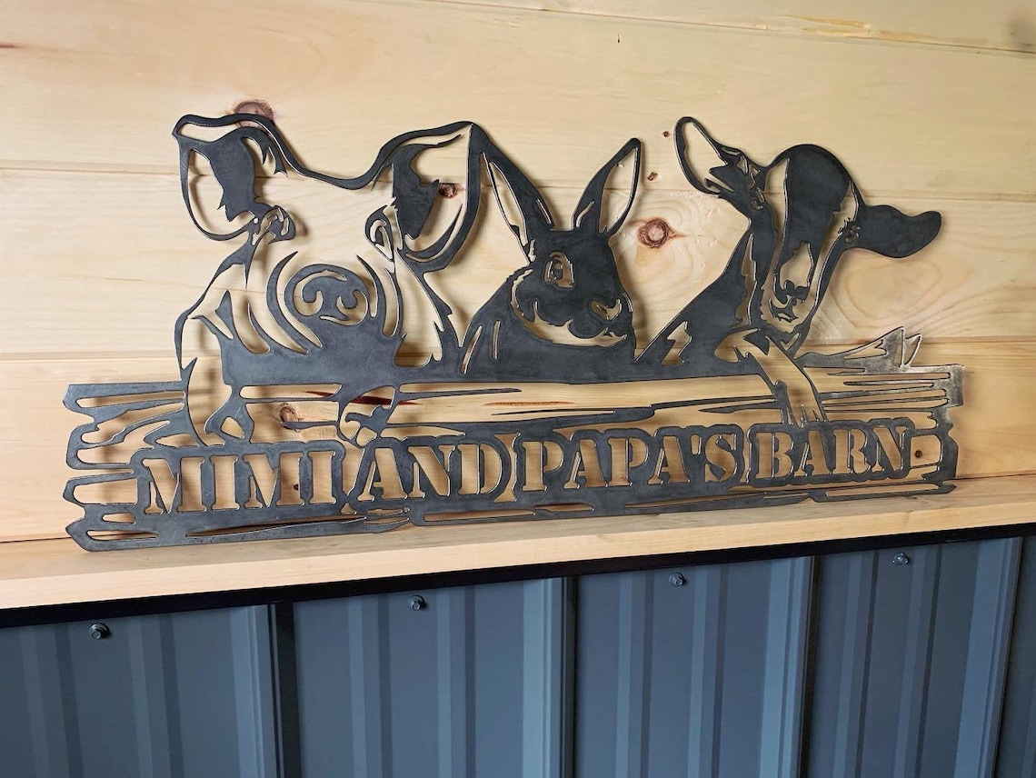 Custom Metal Farm Sign Metal Barn Sign Personalized Metal - Etsy