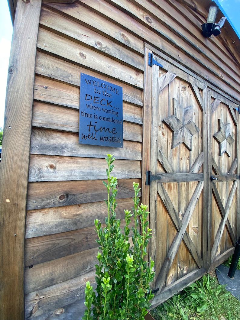 Welcome to the Deck Metal Sign - Custom Porch/patio/deck Sign - Outdoor ...