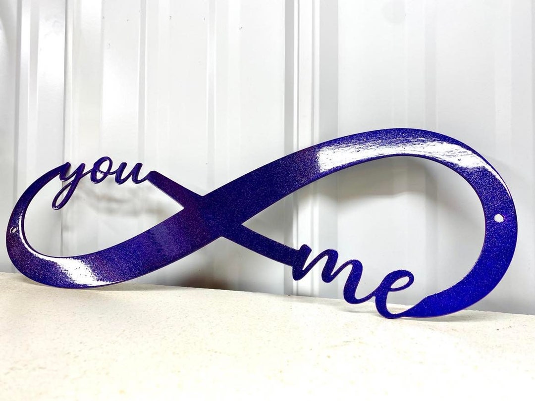 You & Me Infinity Sign Metal Infinity Sign 11th Anniversary Gift Metal ...
