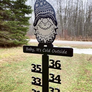 36" Tall Snow Gauge - Metal Snow Gauge - Personalized Metal Snow Gauge ...