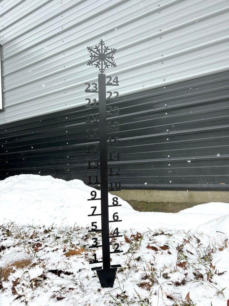 24" Tall Snow Gauge - Metal Snow Gauge - Personalized Metal Snow Gauge ...