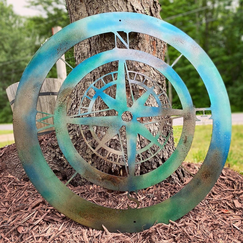 Wooden Compass Wall Art - Etsy
