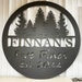 Personalized Pine Tree Sign - Family Name Metal Sign - Personalized ...