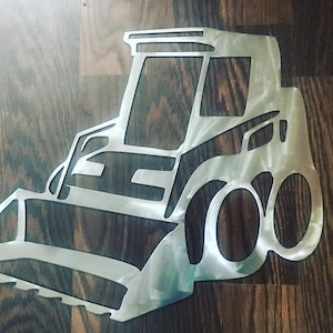 Metal Construction Signs - Metal Excavator Sign - Metal Skid Loader ...