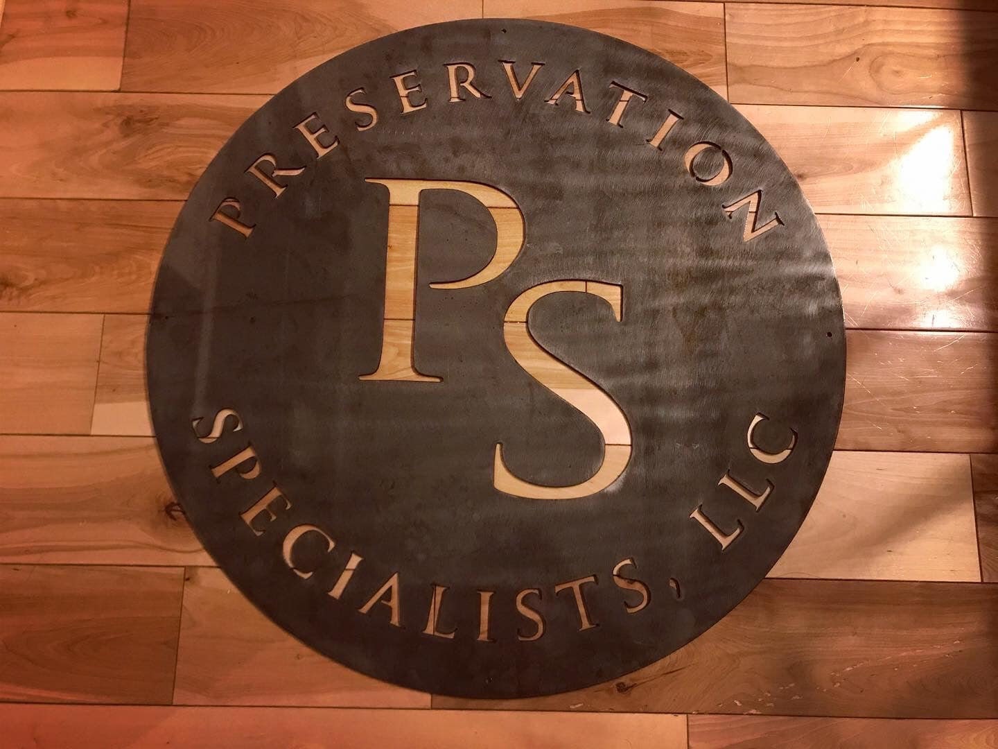 Metal Business Sign Round Metal Business Logo Sign | Etsy