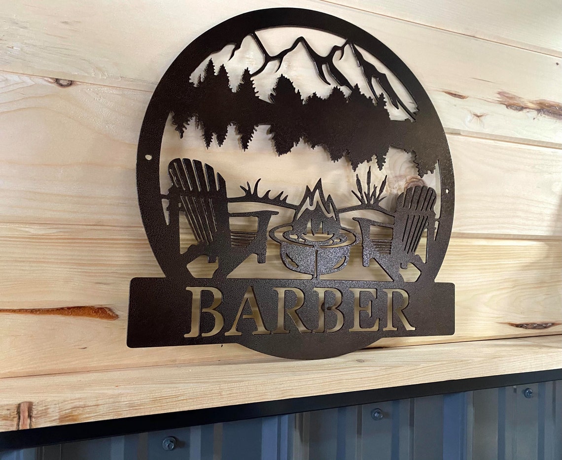 Personalized Metal Lake Sign lake Scene Metal Sign Metal - Etsy