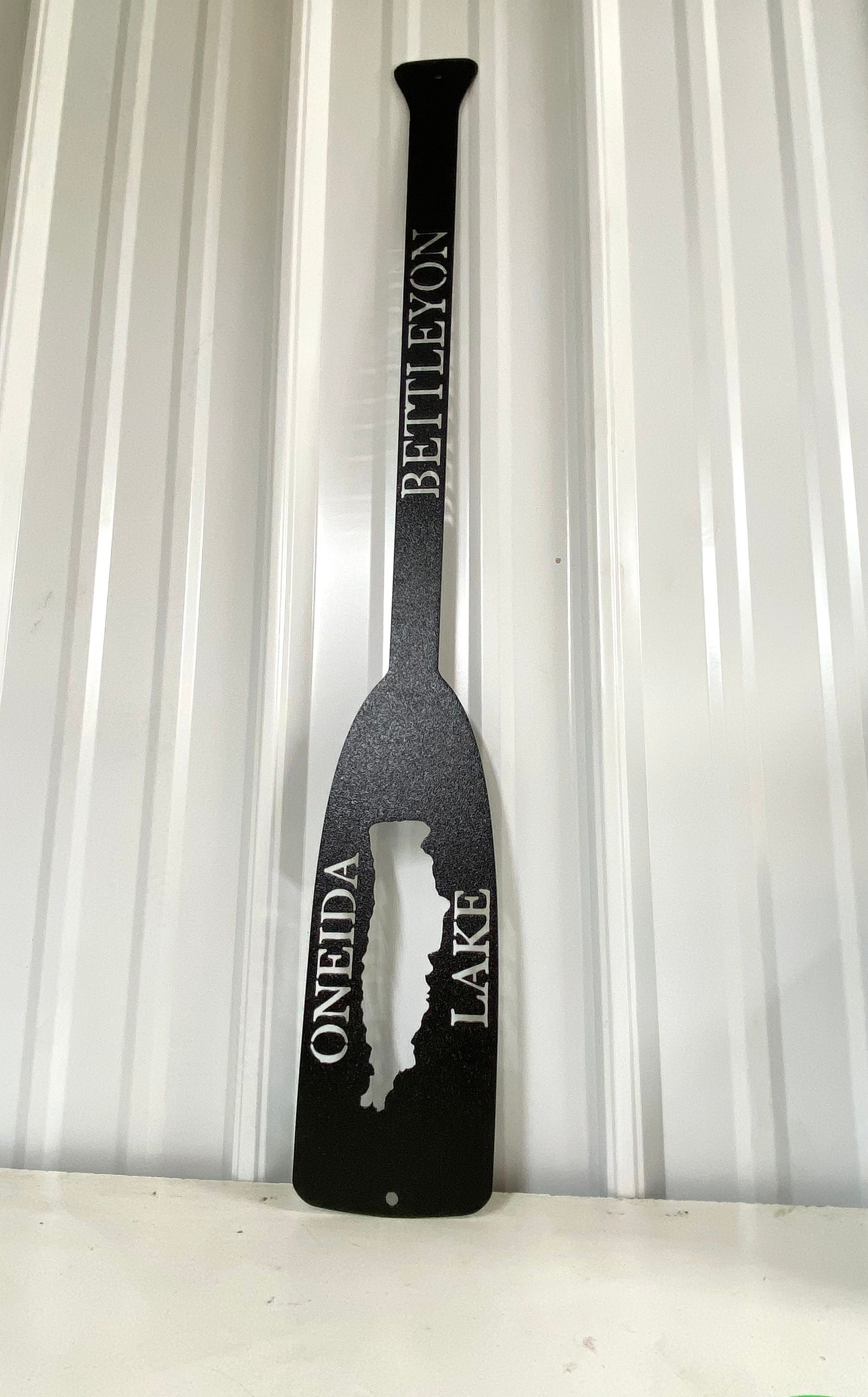 Personalized Metal Lake Paddle Sign – Custom Lake Art, Lake House Decor ...