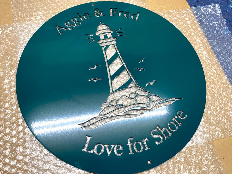 Personalized Lighthouse Sign - Metal Lighthouse Sign - Lighthouse ...