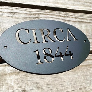 Metal Circa Sign - Personalized Circa Sign - Historic House Plaque ...