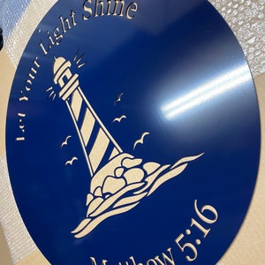 Personalized Lighthouse Sign - Metal Lighthouse Sign - Lighthouse ...