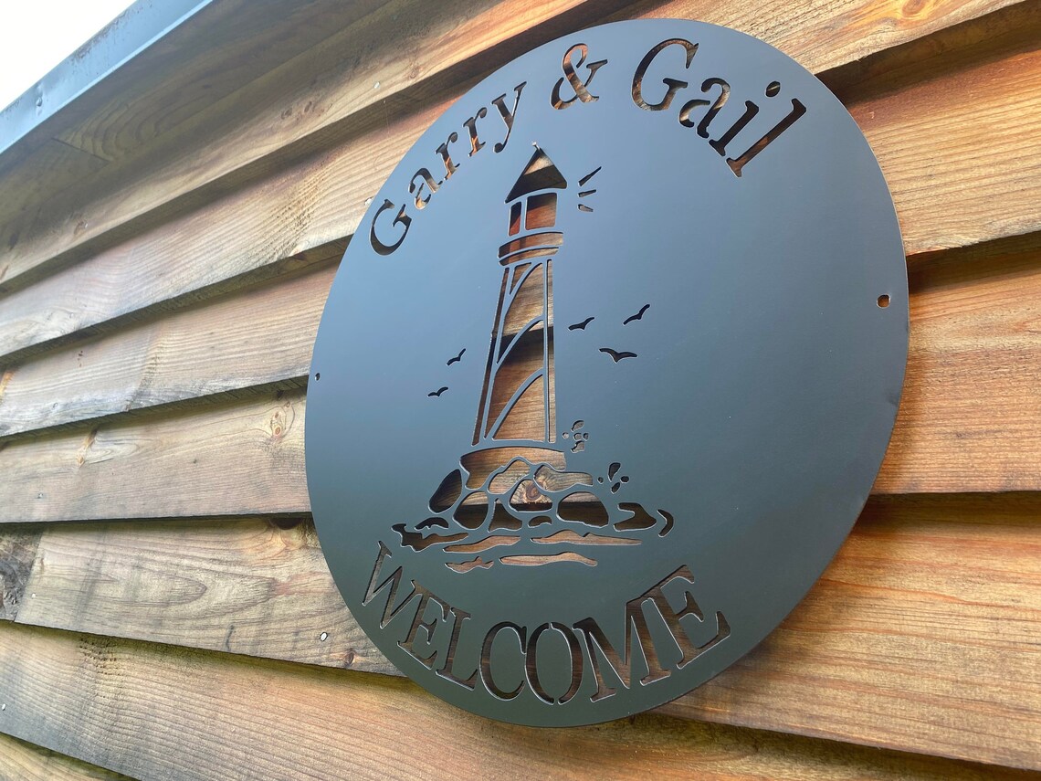 Personalized Lighthouse Sign Metal Lighthouse Sign - Etsy