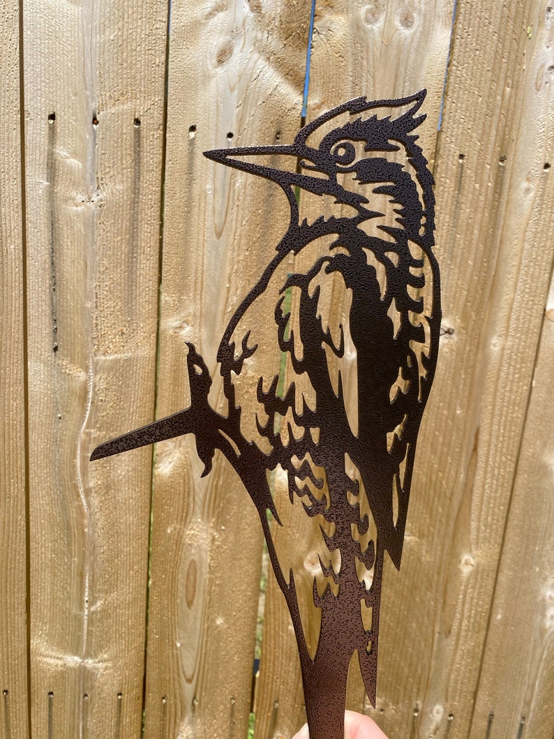 Woodpecker Tree Stake Metal Woodpecker Tree Hammer Stake - Etsy