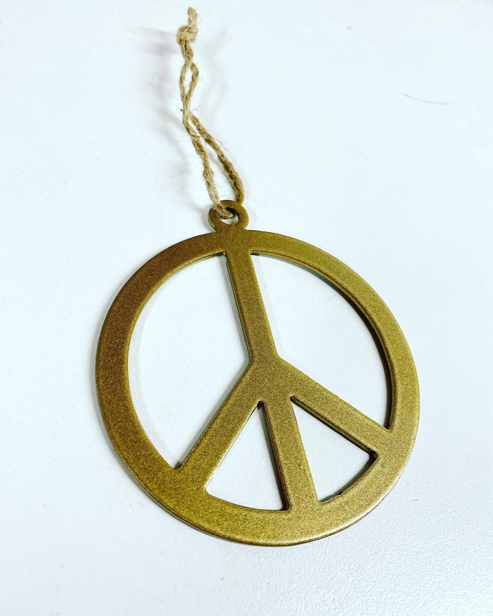 Peace Sign Metal Ornament - Peace & Love Gift - Metal Ornament - Peace ...