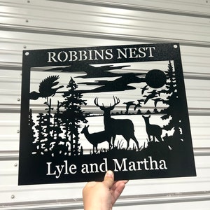 Personalized Nature Metal Sign Wildlife Decor Outdoor Metal Sign Metal ...