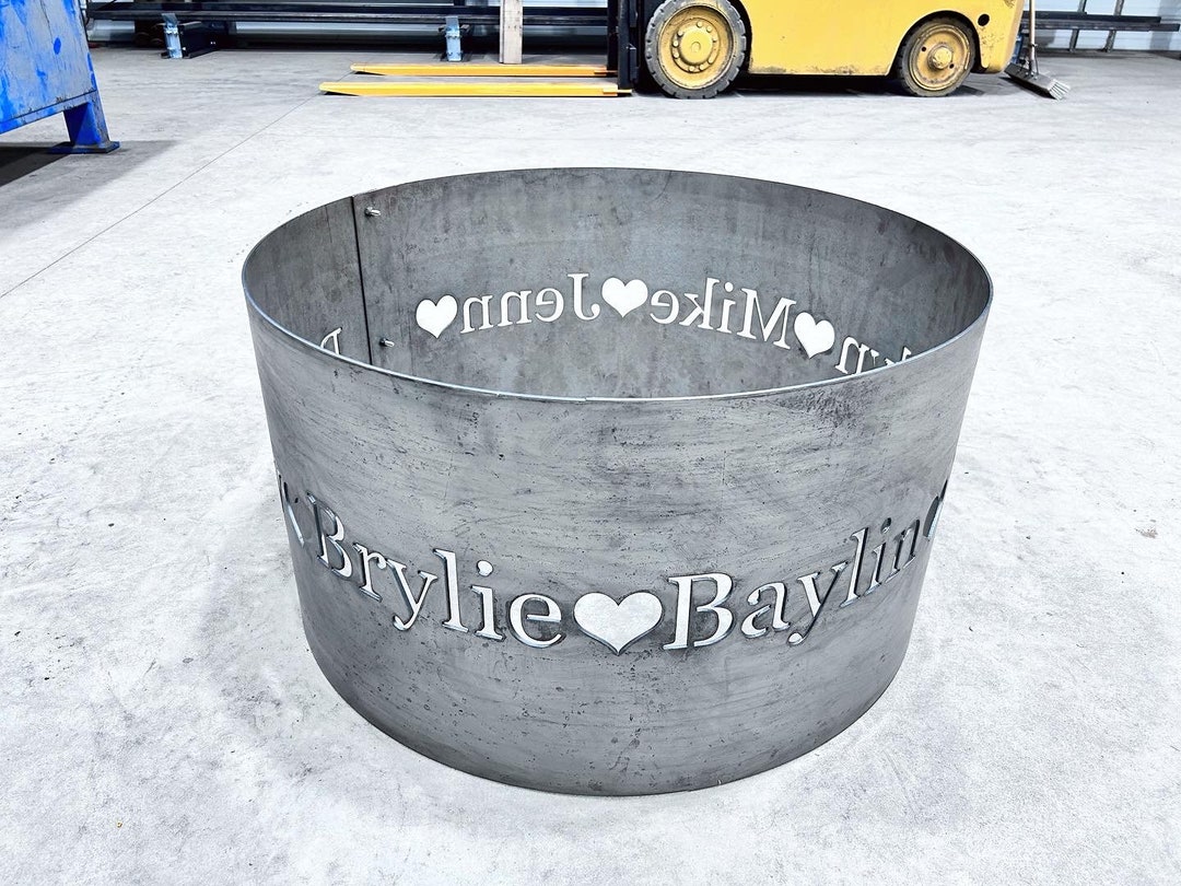 Family Name Fire Ring - Metal Fire Ring - Family Names Fire Pit - 11th ...
