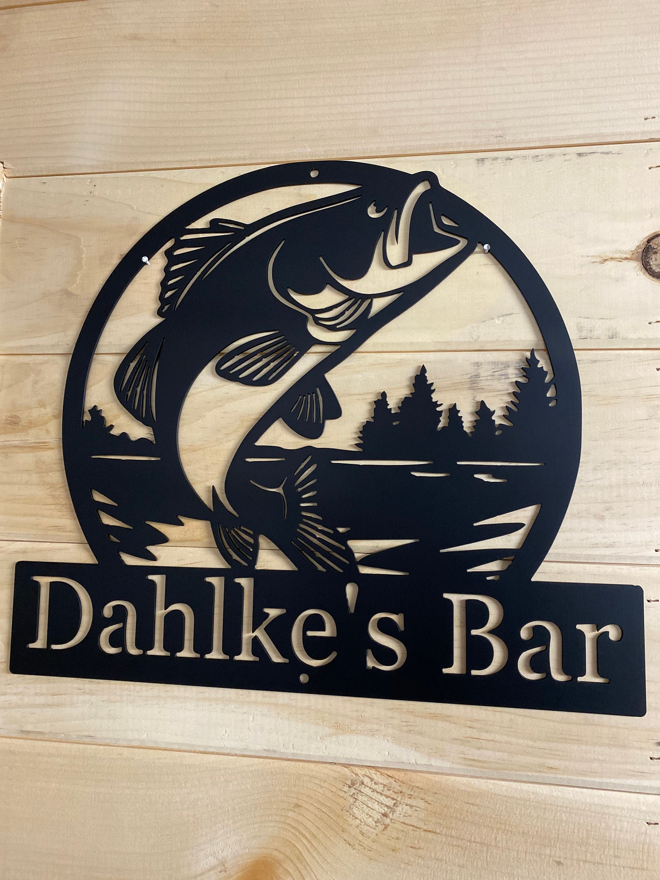 Personalized Lake Life Sign - Metal Custom Lake Life Fishing Sign ...