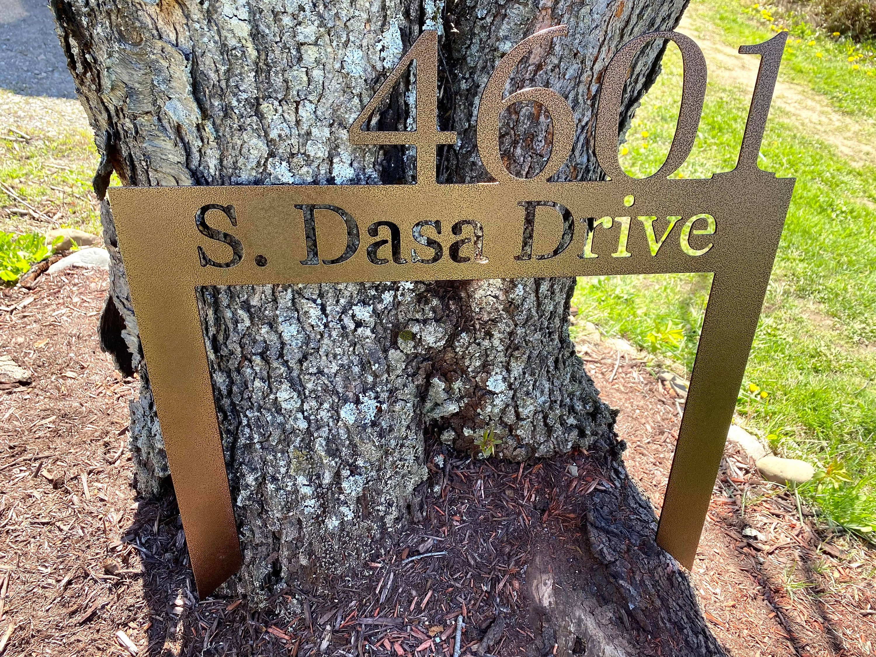 Personalized Address Yard Sign - Address Yard Stake - Metal Address ...