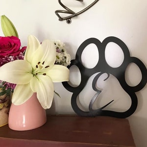 Personalized Metal Paw Print - Paw Print Monogram - Personalized Pet ...
