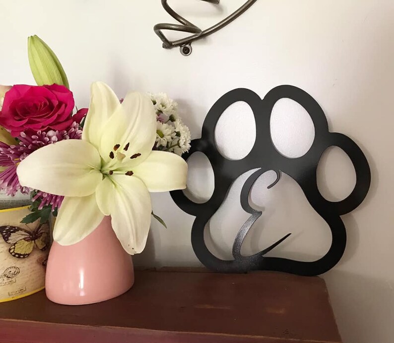 Personalized Metal Paw Print - Paw Print Monogram - Personalized Pet ...