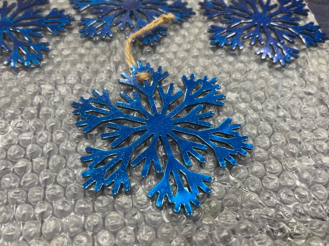 Snowflake Ornament - Metal Snowflake Ornament - Personalized Snowflake ...