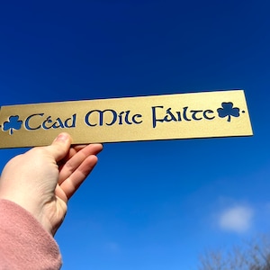 Céad Míle Fáilte Sign - Metal Céad Míle Fáilte Sign - A Hundred ...