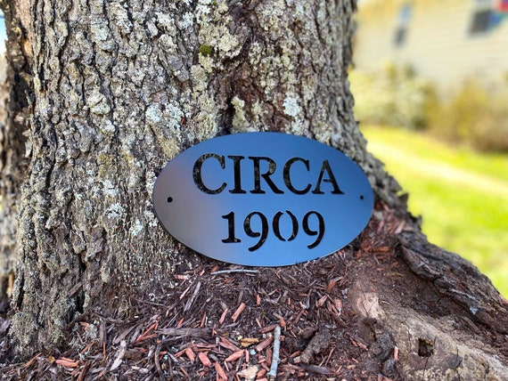 Metal Circa Sign Personalized Circa Sign Historic House - Etsy