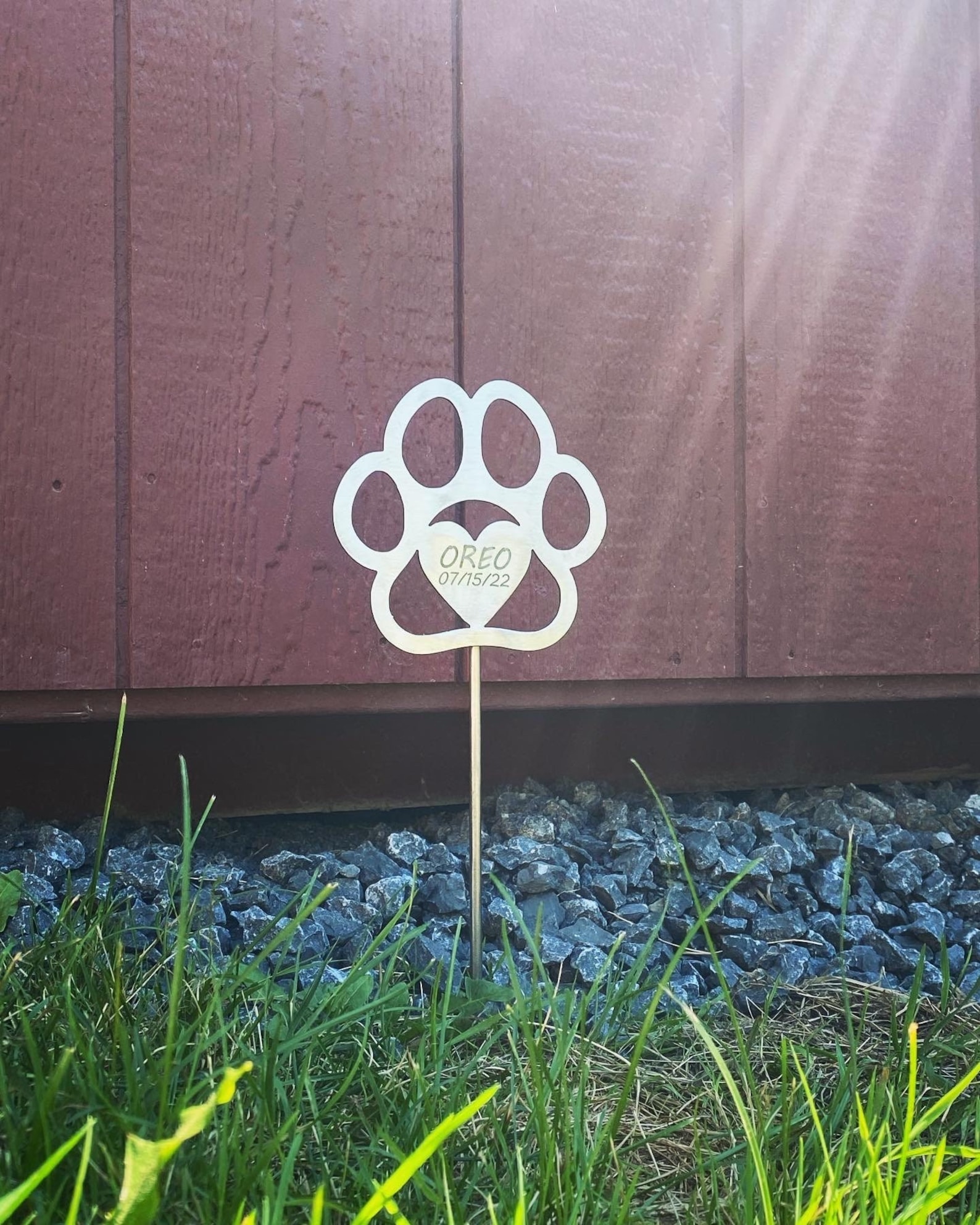 Metal Pet Memorial Stake - Pet Memorial - Cat Memorial Stake - Dog ...