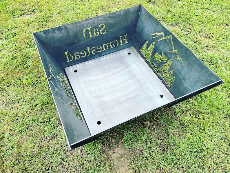 Custom Metal Firepit - Collapsible Steel Fire Pit - Personalized Fire ...