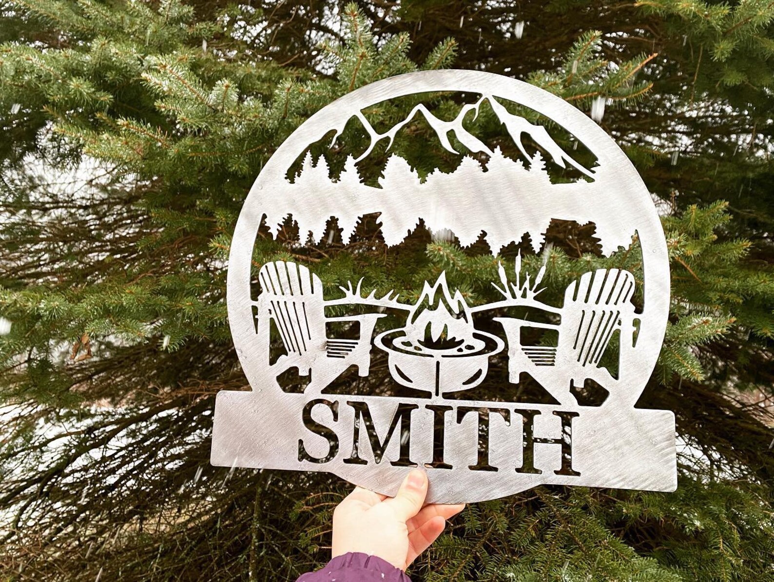 Personalized Metal Lake Sign lake Scene Metal Sign Metal - Etsy
